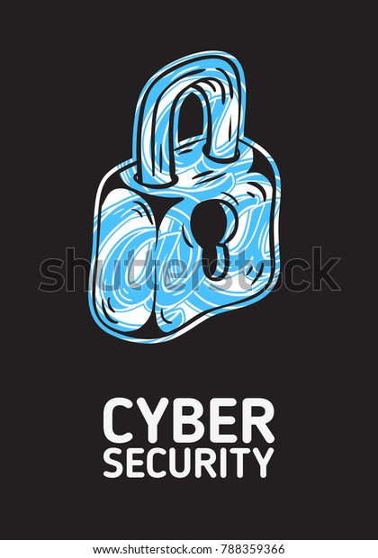 Cyber Security Safety Conceptual Poster Design Stock Vector (Royalty ...