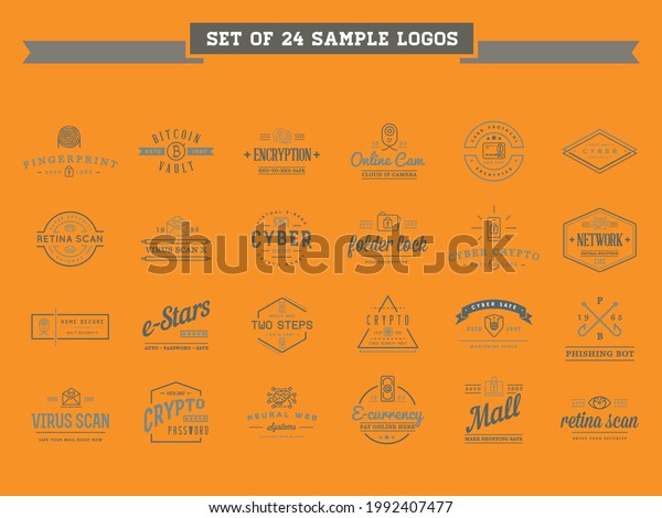 Cyber Security Sample Logos 24 Vector: เวกเตอร์สต็อก (ปลอดค่าลิขสิทธิ์ ...