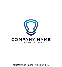 Cyber Security Shield Logo Design Information Stock Vector (Royalty ...