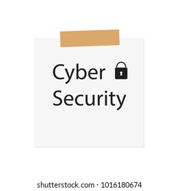 Cyber Security Written On White Paper Stock Vector (Royalty Free ...
