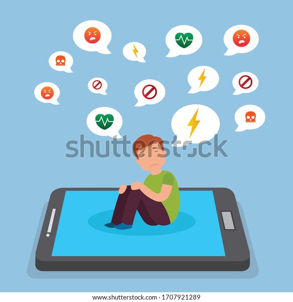 Cyberbully Vector Illustration Art Design Stock Vector (Royalty Free ...