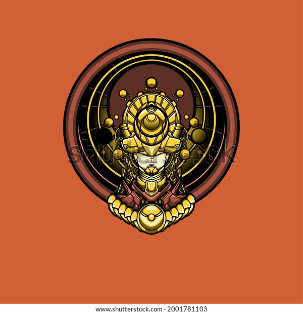 Cybernetic Humanoid Head Cyborg Logo Illustration Stock Vector (Royalty ...