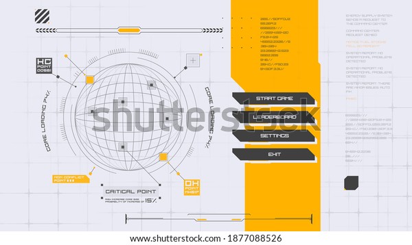 Cyberpunk Menu Interface Futuristic Abstract Hud Stock Vector (Royalty ...