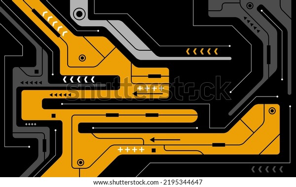 Cyberpunk Retro Futuristic Poster Vector Illustration Stock Vector ...