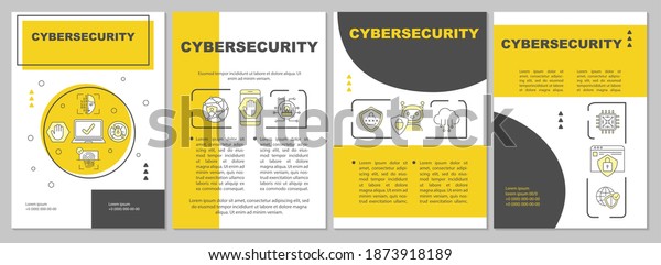 Cybersecurity Information Protection Brochure Template Flyer Stock ...