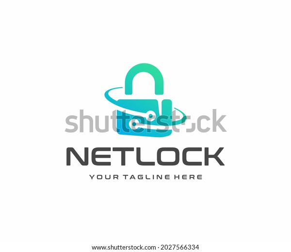 Cybersecurity Information Technology Logo Design Data Stock Vector ...