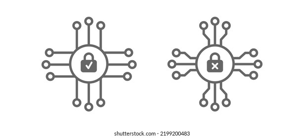 Cybersecurity Network Protection Symbol Technological Futuristic ...