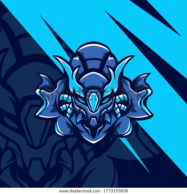 Cyborg Blue Squad Logo Mascot Gaming Stock Vector (Royalty Free ...