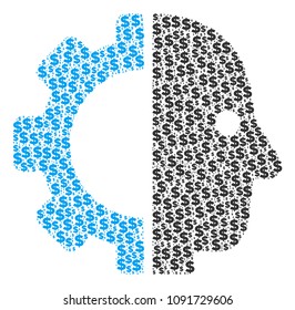 Android Robotics Mosaic Dollars Vector Dollar Stock Vector (Royalty ...