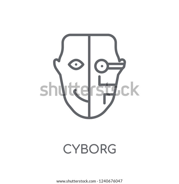 Cyborg Linear Icon Modern Outline Cyborg Stock Vector (Royalty Free ...