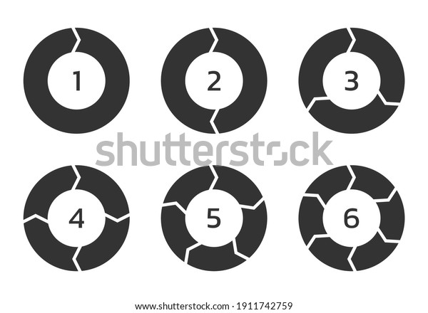 Cycle Diagram Arrows Set 123456 Steps Stock Vector (Royalty Free ...