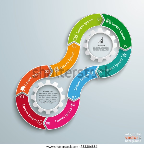 Cycle Infographic On Gray Background Eps Stock Vector (Royalty Free ...