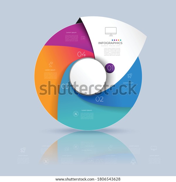 Cycle Partition Color Gradient Chart Origami Stock Vector (Royalty Free ...