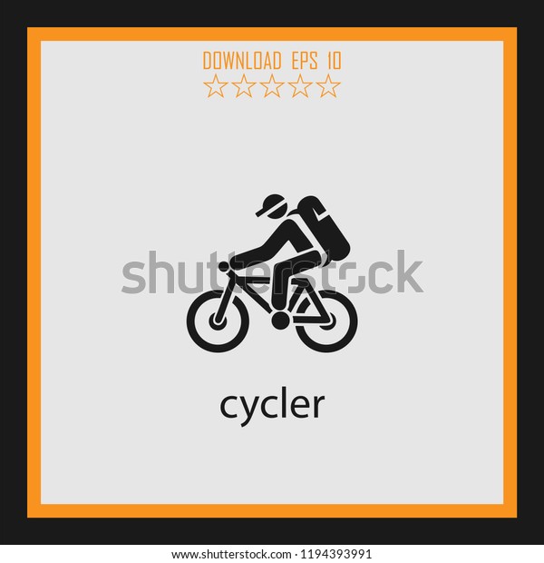 Cycler Vector Icon Stock Vector (Royalty Free) 1194393991 | Shutterstock