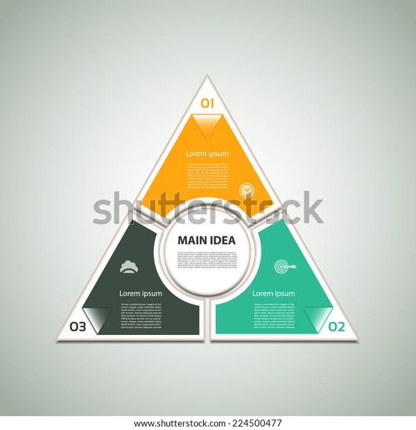 Cyclic Diagram Three Steps Icons Eps Stock Vector (Royalty Free ...