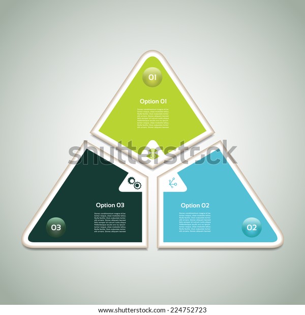 Cyclic Diagram Three Steps Icons Eps Stock Vector (Royalty Free ...