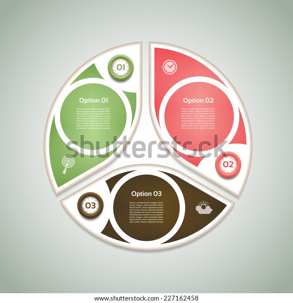 Cyclic Diagram Three Steps Icons Eps Stock Vector (Royalty Free ...