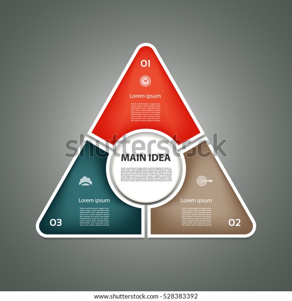 Cyclic Diagram Three Steps Icons Eps Stock Vector (Royalty Free ...