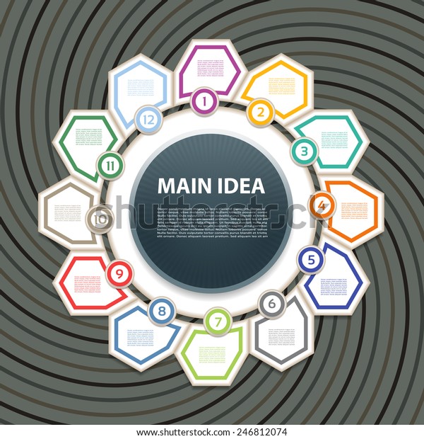 Cyclic Diagram Twelve Steps Eps 10 Stock Vector (Royalty Free ...