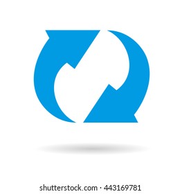 Cyclical Arrow Icon Blue Arrow Cycle Stock Vector (Royalty Free ...