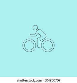 Cycling Road Simple Outline Flat Vector Stock Vector (Royalty Free ...
