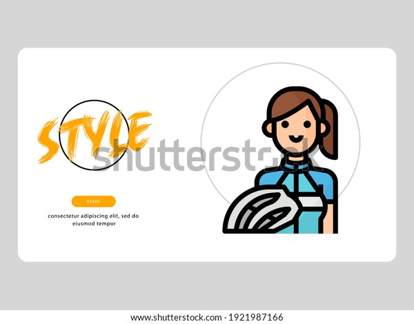 Cyclist Avatar On Life Stylethemed White Stock Vector (Royalty Free ...