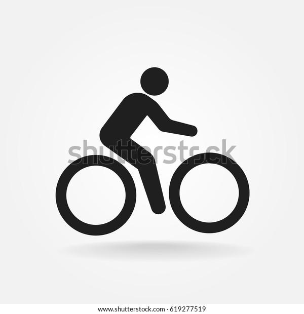 Cyclist Icon Bicyclist Icon Stock Vector (Royalty Free) 619277519 ...