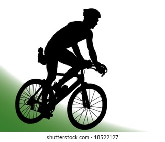 Cyclist Silhouette Vector Stock Vector (Royalty Free) 18522127 ...