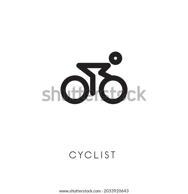 Cyclist Vector Icon Simple Modern Icon Stock Vector (Royalty Free ...