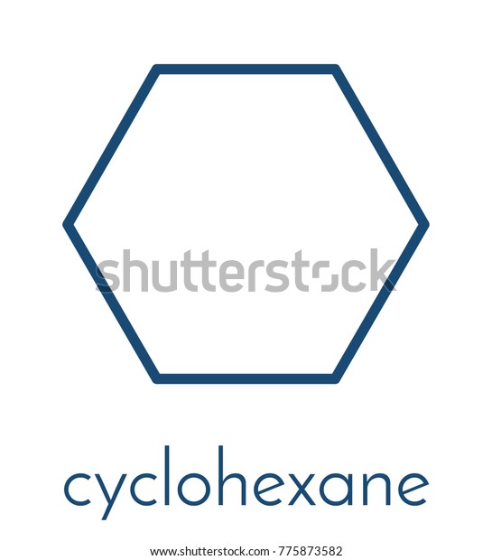 Cyclohexane Chemical Solvent Molecule Skeletal Formula Stock Vector ...