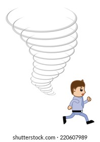 Cyclone Cartoon Vector Illustration Stock Vector (Royalty Free ...