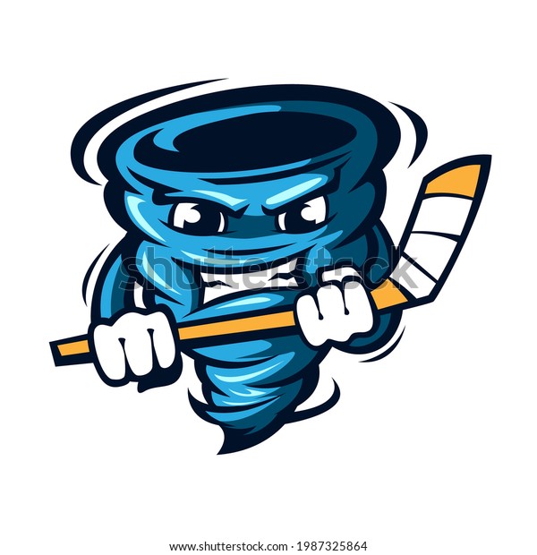 Cyclone Character Illustration Mascot Logo Concept Stock Vector ...