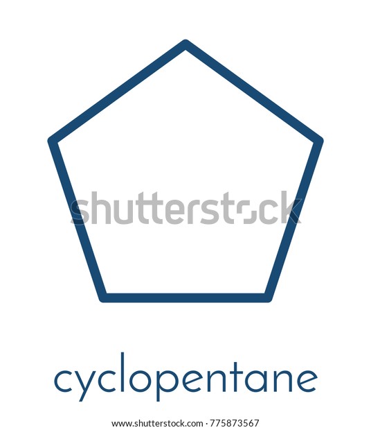 Cyclopentane Cycloalkane Molecule Used Refrigerators Freezers Stock ...