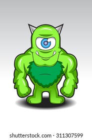 Cyclops Monster One Eye Giant Cartoon Stock Vector (Royalty Free ...
