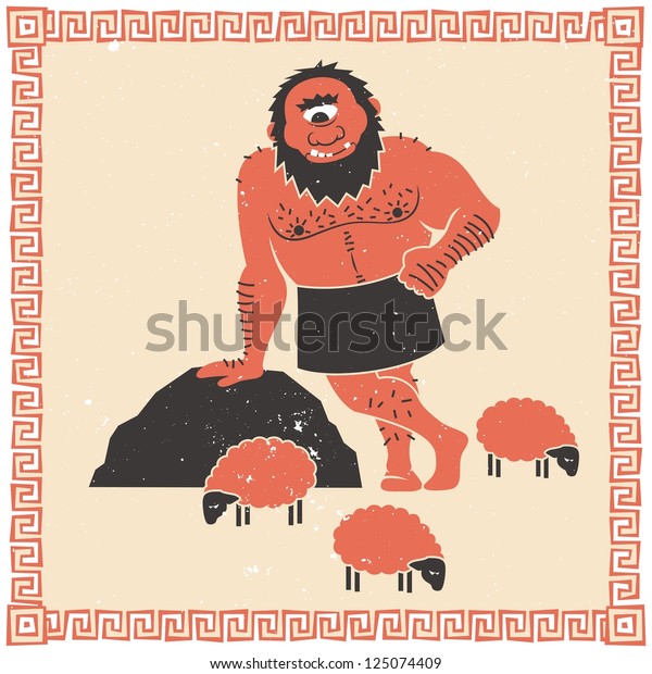 Cyclops Polyphemus Who Captured Odysseus His Stock Vector (Royalty Free ...