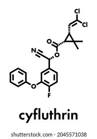 Cyfluthrin Insecticide Molecule Skeletal Formula Stock Vector (Royalty ...