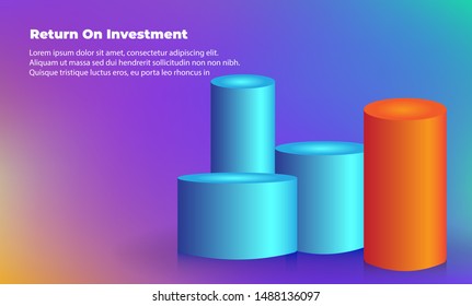 Cylinder Chart Finance Return On Investment Stock Vector (Royalty Free ...