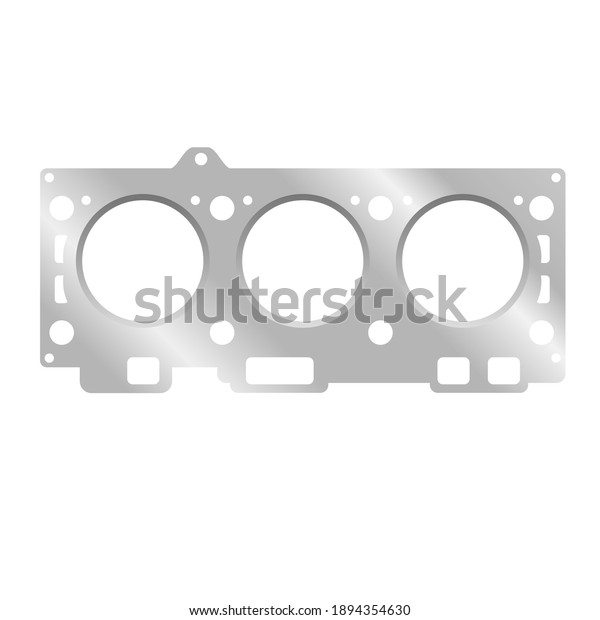 Cylinder Head Vector Color Illustration Isolated Stock Vector (Royalty ...