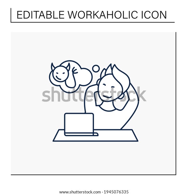Cynicism Line Icon Distrust Upshot Workplace Stock Vector (Royalty Free ...