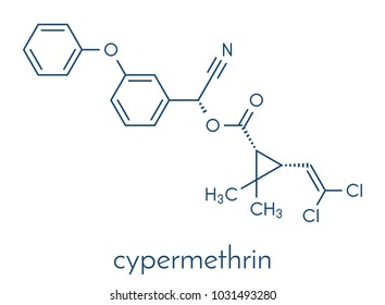 Cypermethrin Insecticide Molecule Skeletal Formula Stock Vector ...