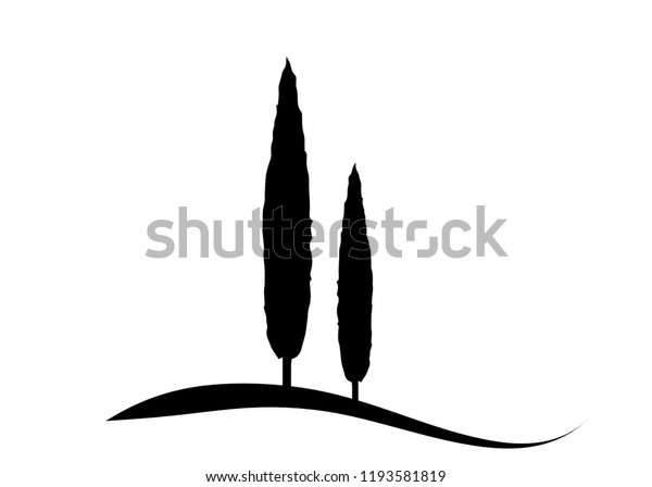Cypress Icon Simple Illustration Cypress Vector Stock Vector (Royalty ...