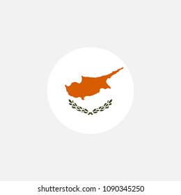 Cyprus Circle Flag Vector Illustration Stock Vector (Royalty Free ...