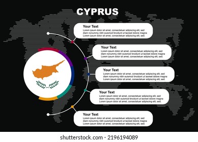 Cyprus Circle Infographic Information Text Spaces Stock Vector (Royalty ...