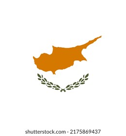 Cyprus Flag Official Colors Vector Illustration Stock Vector (Royalty ...