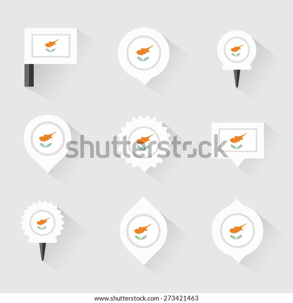 Cyprus Flag Pins Infographic Map Design Stock Vector (Royalty Free ...