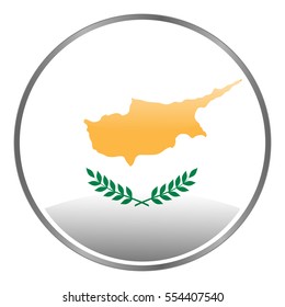 Cyprus Flag Round Glossy Isolated Vector Stock Vector (Royalty Free ...