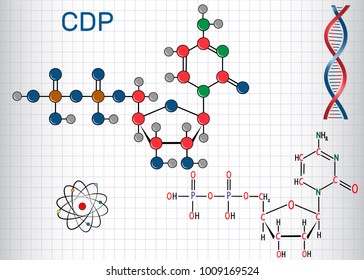 Guanosine Diphosphate Gdp Molecule Structural Chemical Stock Vector ...