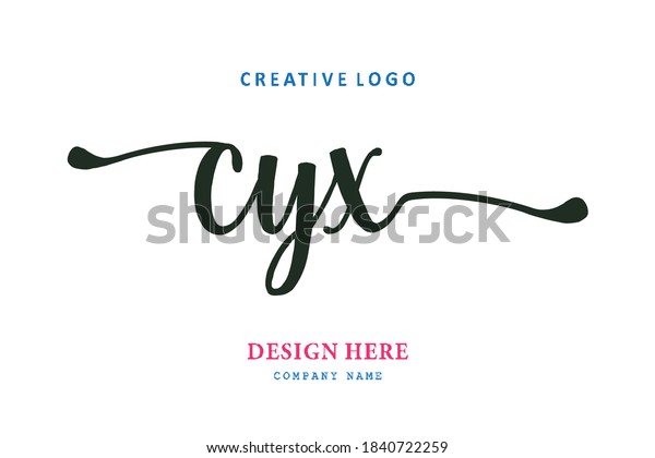 Cyx Lettering Logo Simple Easy Understand Stock Vector (Royalty Free ...