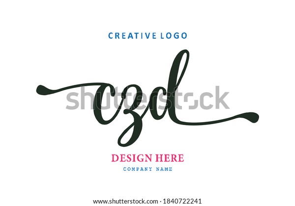 Czd Lettering Logo Simple Easy Understand Stock Vector (Royalty Free ...
