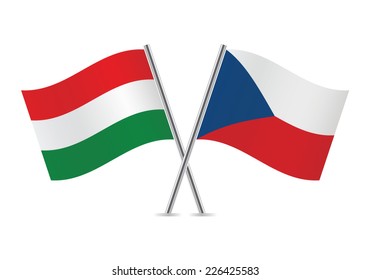 Czech Hungarian Flags Vector Illustration Stock Vector (Royalty Free ...